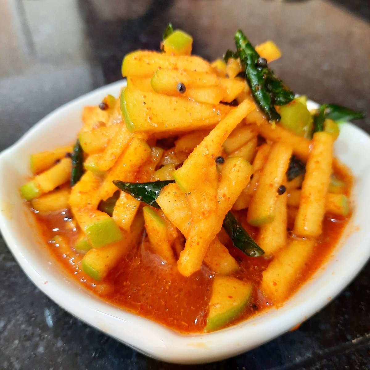 Green apple pickle. – Chitra's Recipes